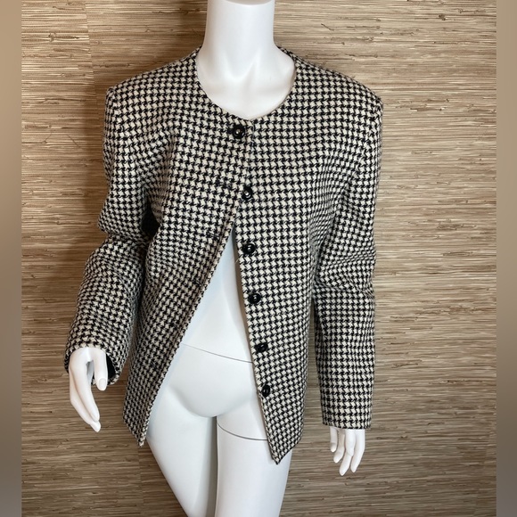 Pendleton | Jackets & Coats | Vintage Black And White Houndstooth Jacket | Poshmark